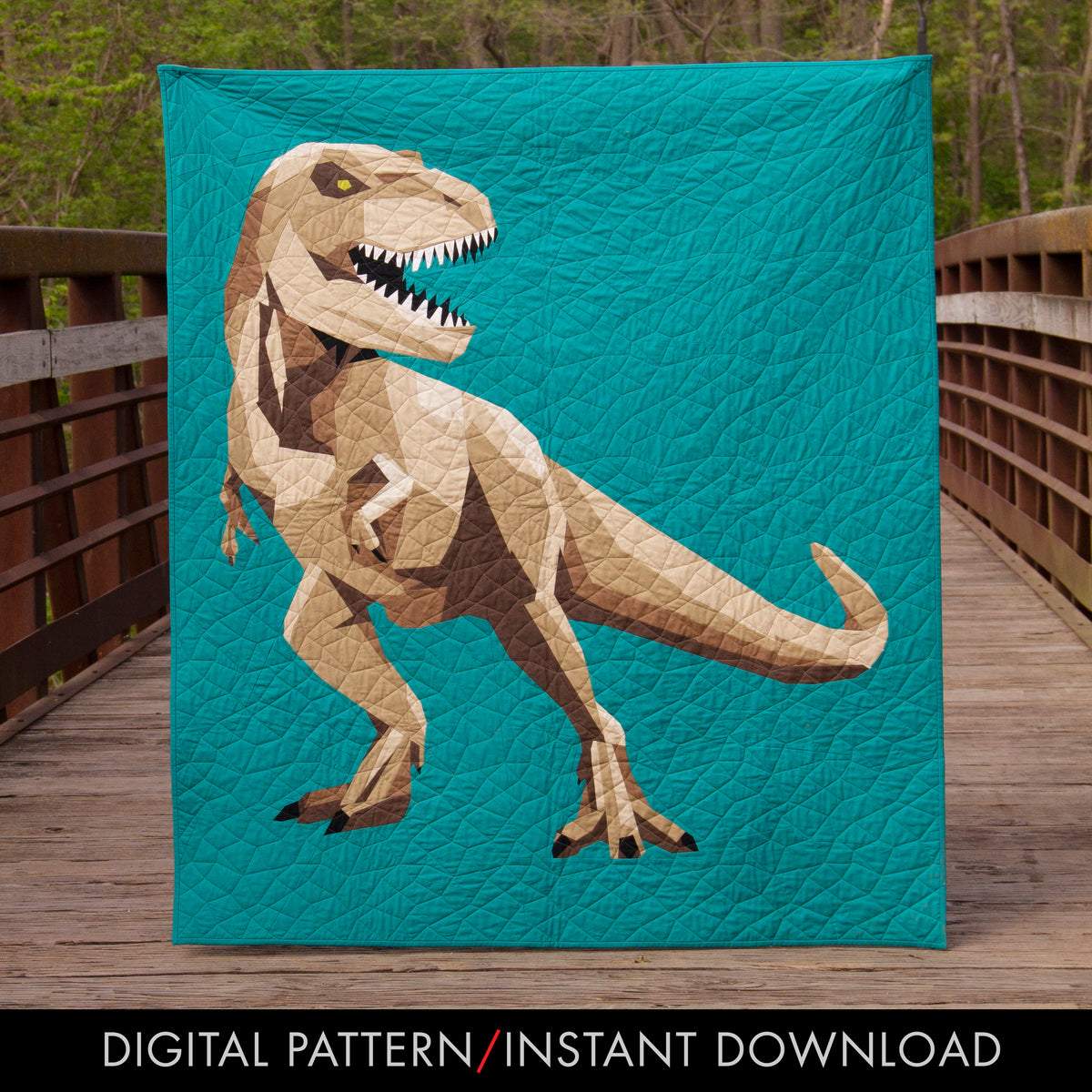 T-Rex Roar—instant download/pdf quilt pattern – Urban Loon Studios